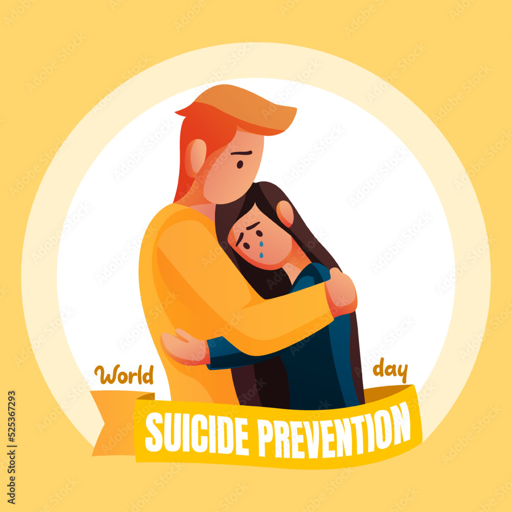 World Suicide Prevention Day Concept Stock Vector | Adobe Stock