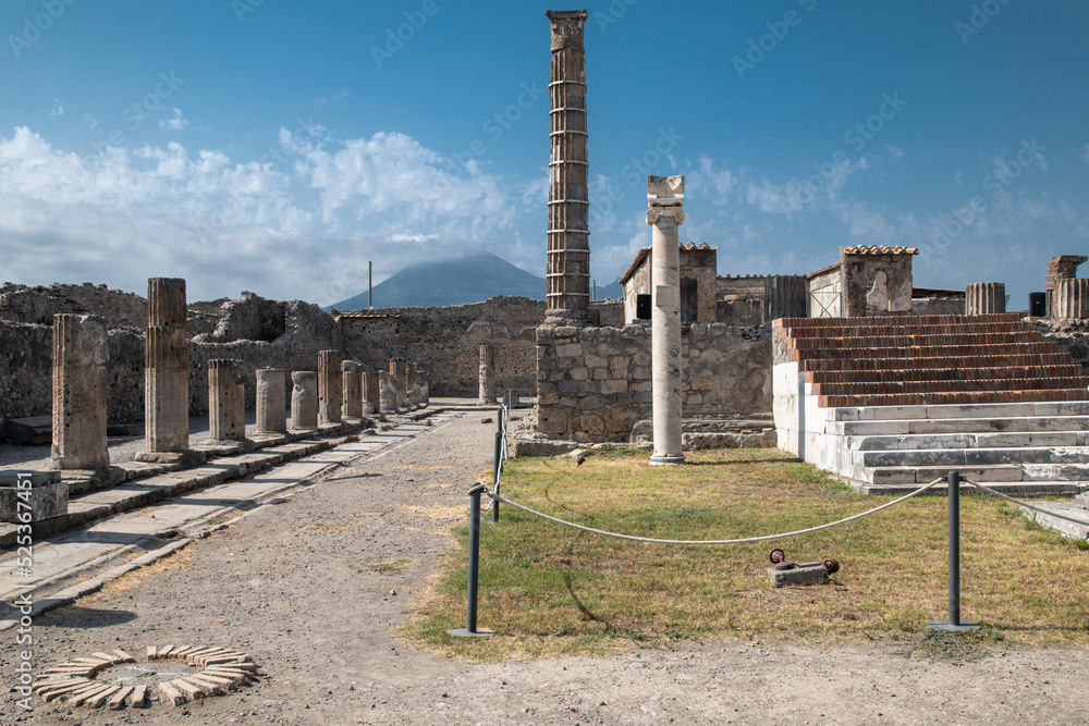 Pompeii, Italy - August 14, 2020: Pompeii archeological excavations ...