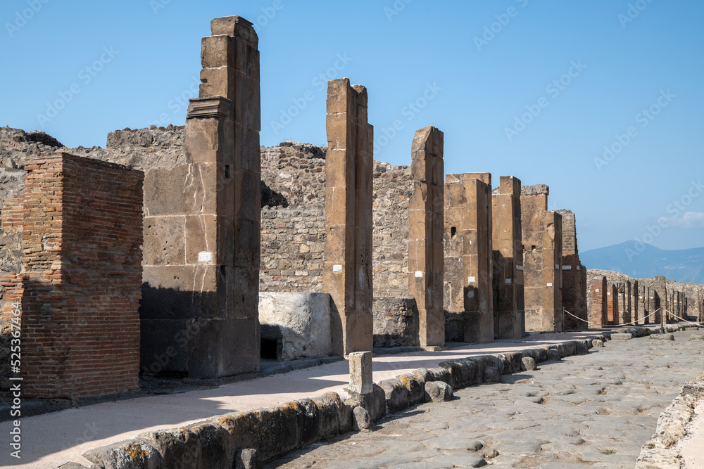 Pompeii, Italy - August 14, 2020: Pompeii archeological excavations ...