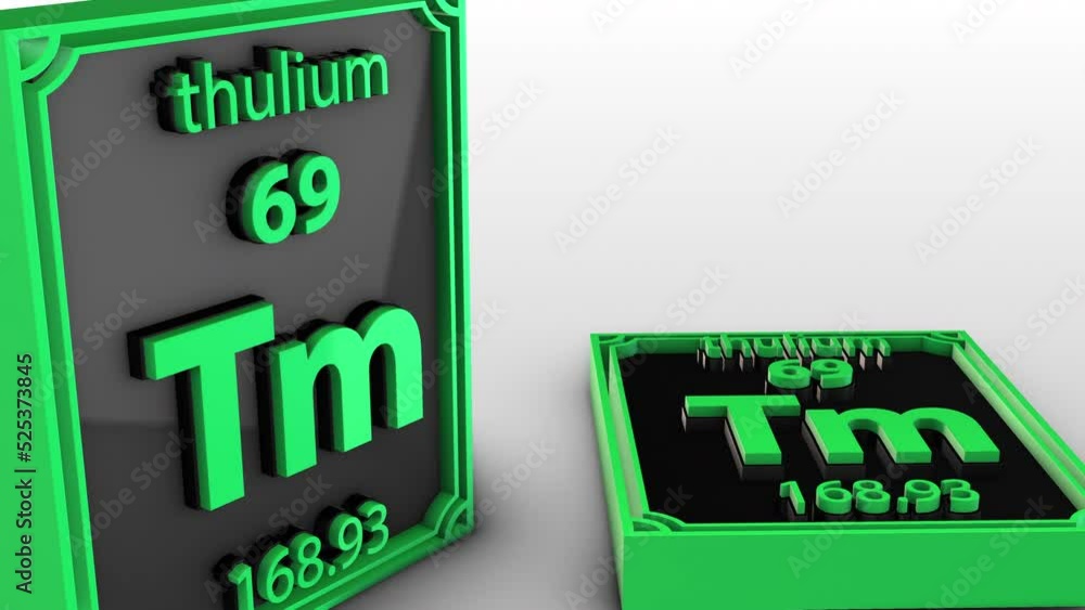 Periodic Table Of Elements - thulium - Tm - 3d animation model on a ...