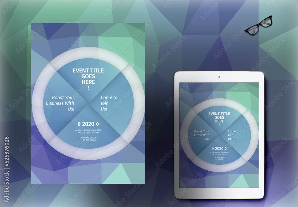 Gradient Geometric Flyer Templates Stock Template | Adobe Stock