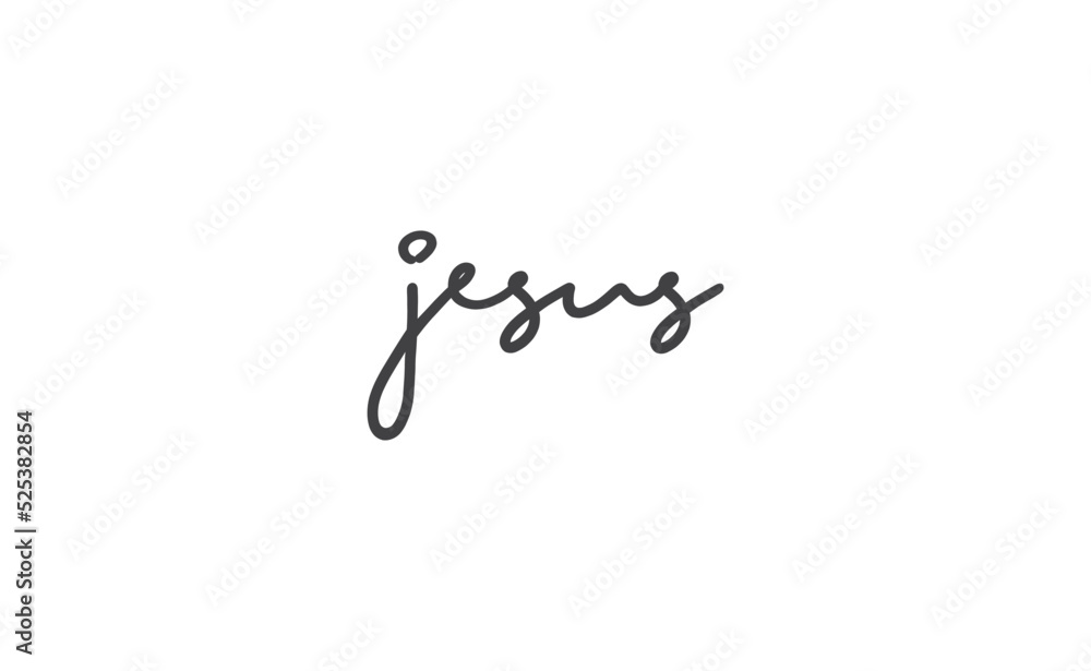 Jesus vector calligraphy lettering. Faith in the lord religious banner ...