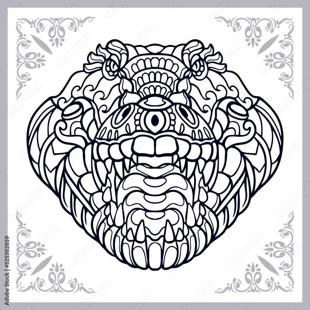 Crocodile zentangle arts isolated on white background Stock Vector ...
