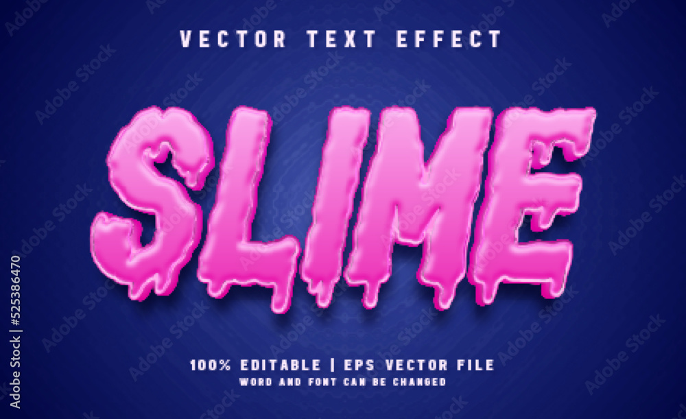 Slime editable text effect template Stock Vector | Adobe Stock