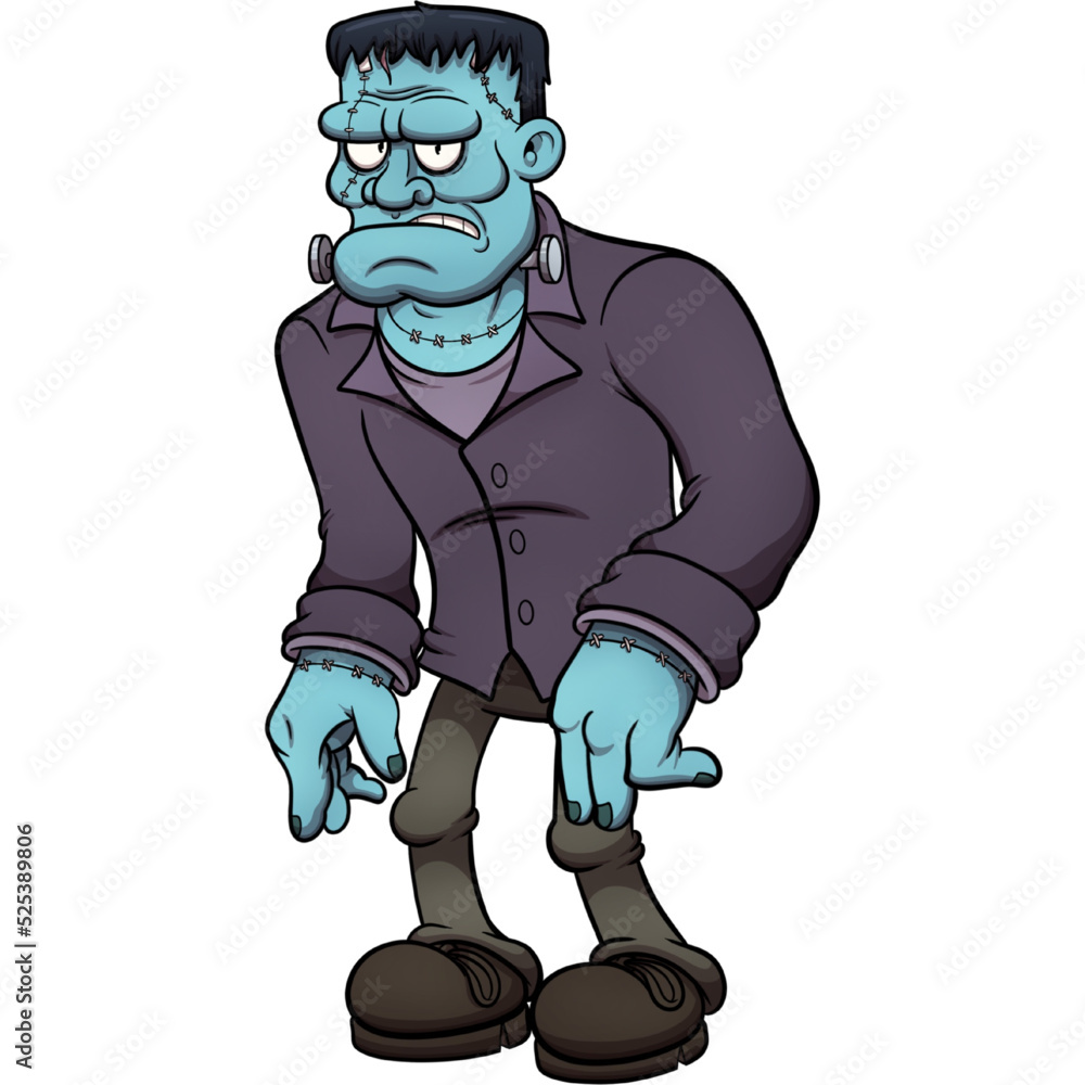 Frankenstein. Vector clip art illustration with simple gradients. All ...