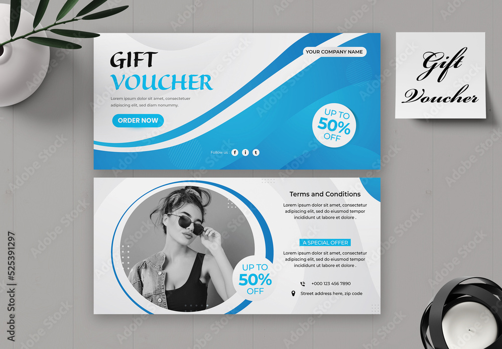 Gift Voucher Design Layout Stock Template | Adobe Stock