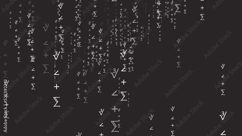 Mathematics symbols floating in space Stock ビデオ | Adobe Stock