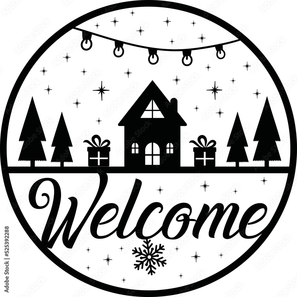 Welcome Sign Clipart Black And White