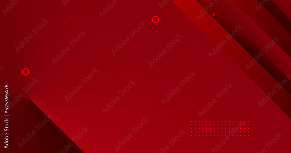 Red background with scratch effect and minimal overlapping shapes ...