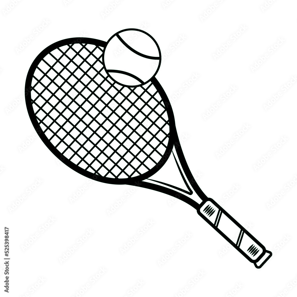 Tennis Ball With Racket SVG Bundle Cut File, Tennis Racket Svg, Tennis ...