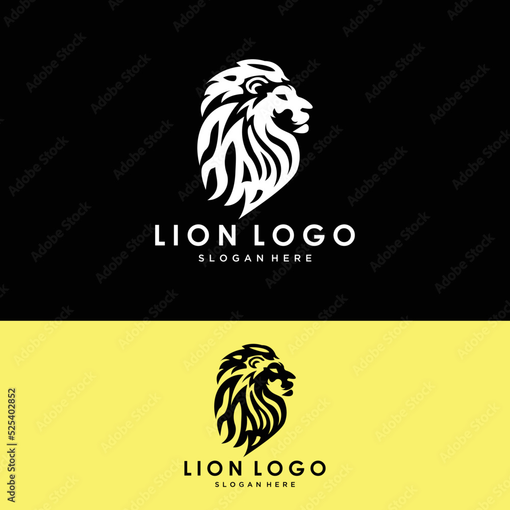 Lion logo icon head logo Stock Vector | Adobe Stock