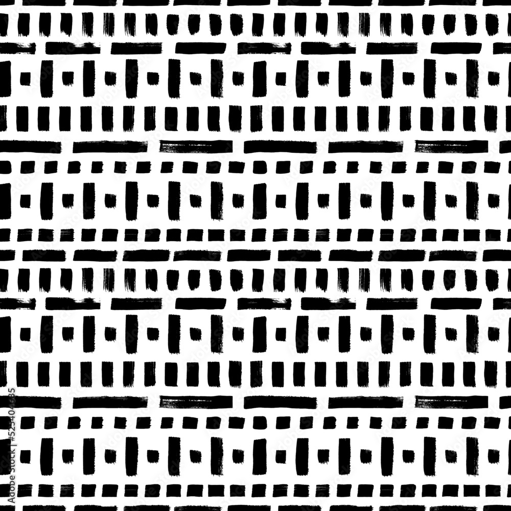 Geometric seamless pattern with vertical and horizontal brush strokes ...