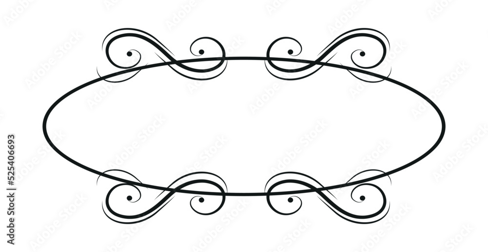 Blank template for text, isolated text box, vector ornaments Stock ...