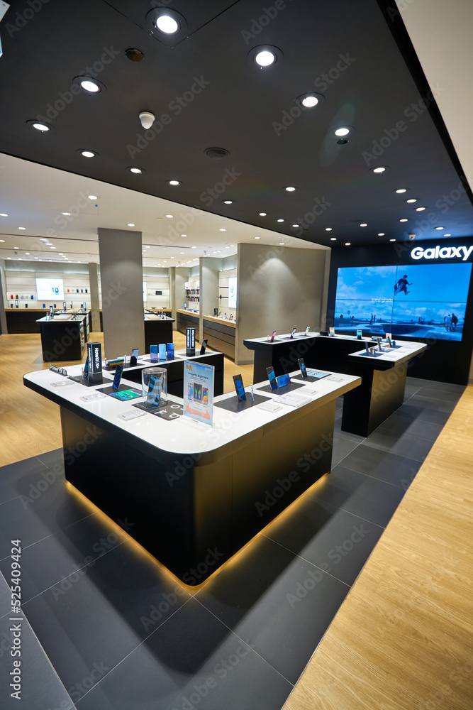 KUALA LUMPUR, MALAYSIA - CIRCA JANUARY, 2020: interior shot of Samsung ...