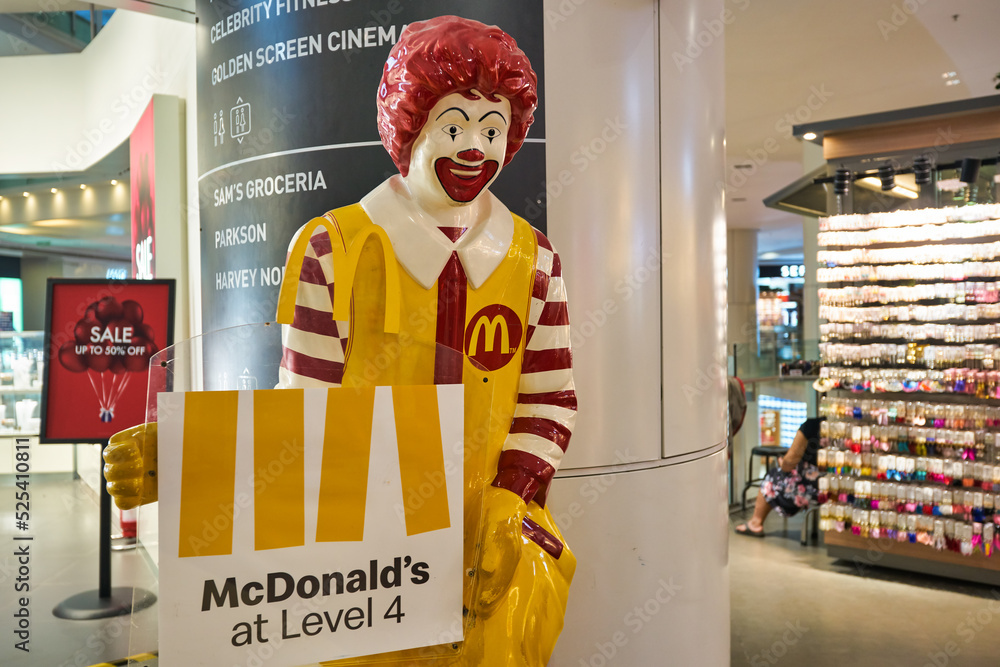 KUALA LUMPUR, MALAYSIA - CIRCA JANUARY, 2020: Ronald McDonald character ...