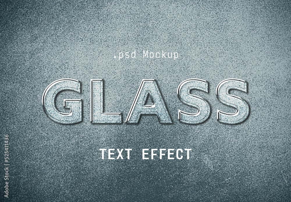 Glass Text Effect Stock Template | Adobe Stock