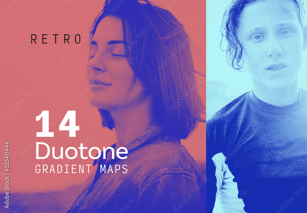 14 Duotone Gradients Stock Template | Adobe Stock