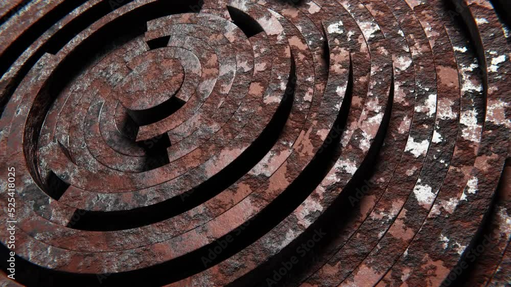 Realistic abstract looping 3D animation of the clock-style moving ...