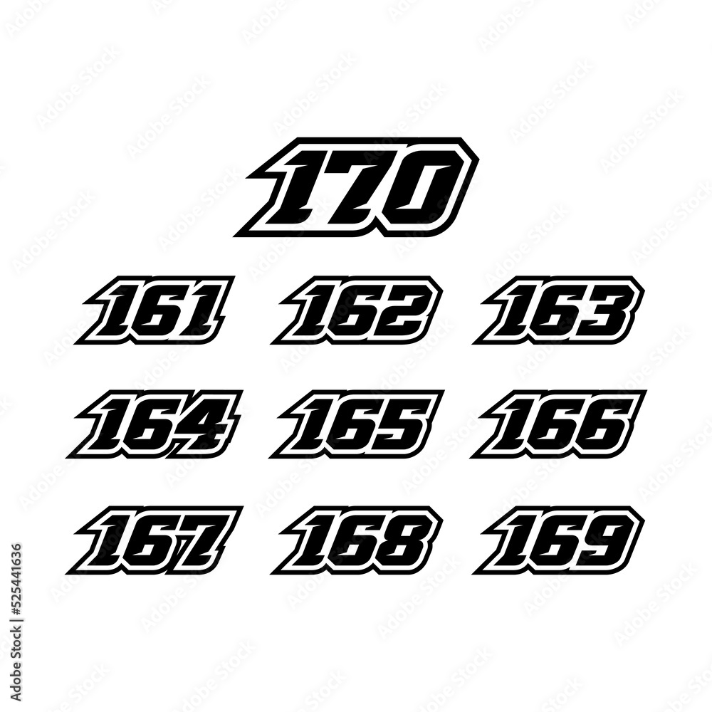 Racing Number Logo Design With Frame Stock Vector | Adobe Stock