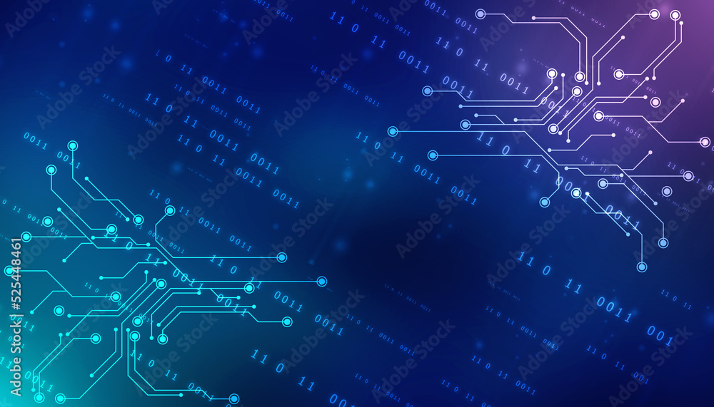 Abstract futuristic circuit board Illustration, Circuit board with ...