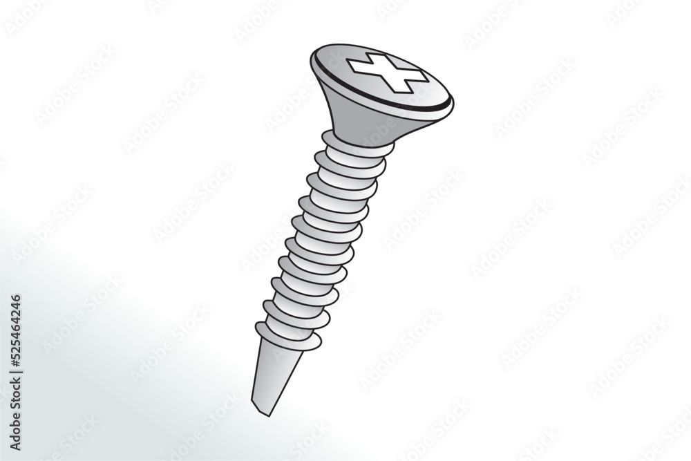 Screw nut set drawing, Nuts, Bolts Screws Collection, Isometric View ...