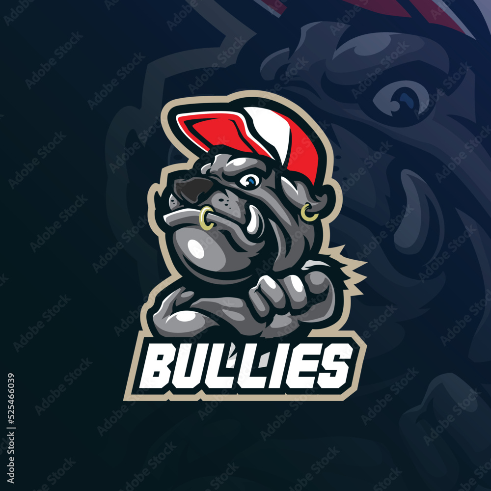bullies mascot logo design vector with modern illustration concept ...