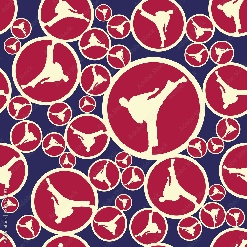 Original seamless Texture Pattern martial arts for print on Sports ...