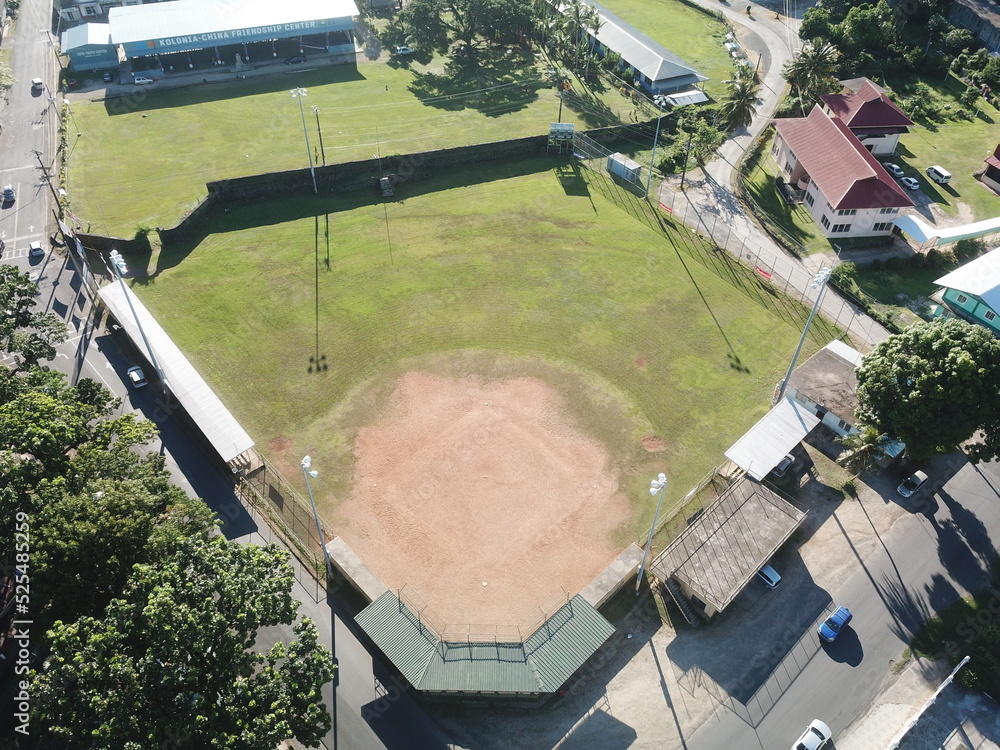 Kolonia town aerial view in Pohnpei, Micronesia（Federated States of ...
