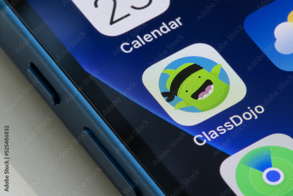 Portland, OR, USA - Aug 23, 2022: ClassDojo app icon is seen on an ...