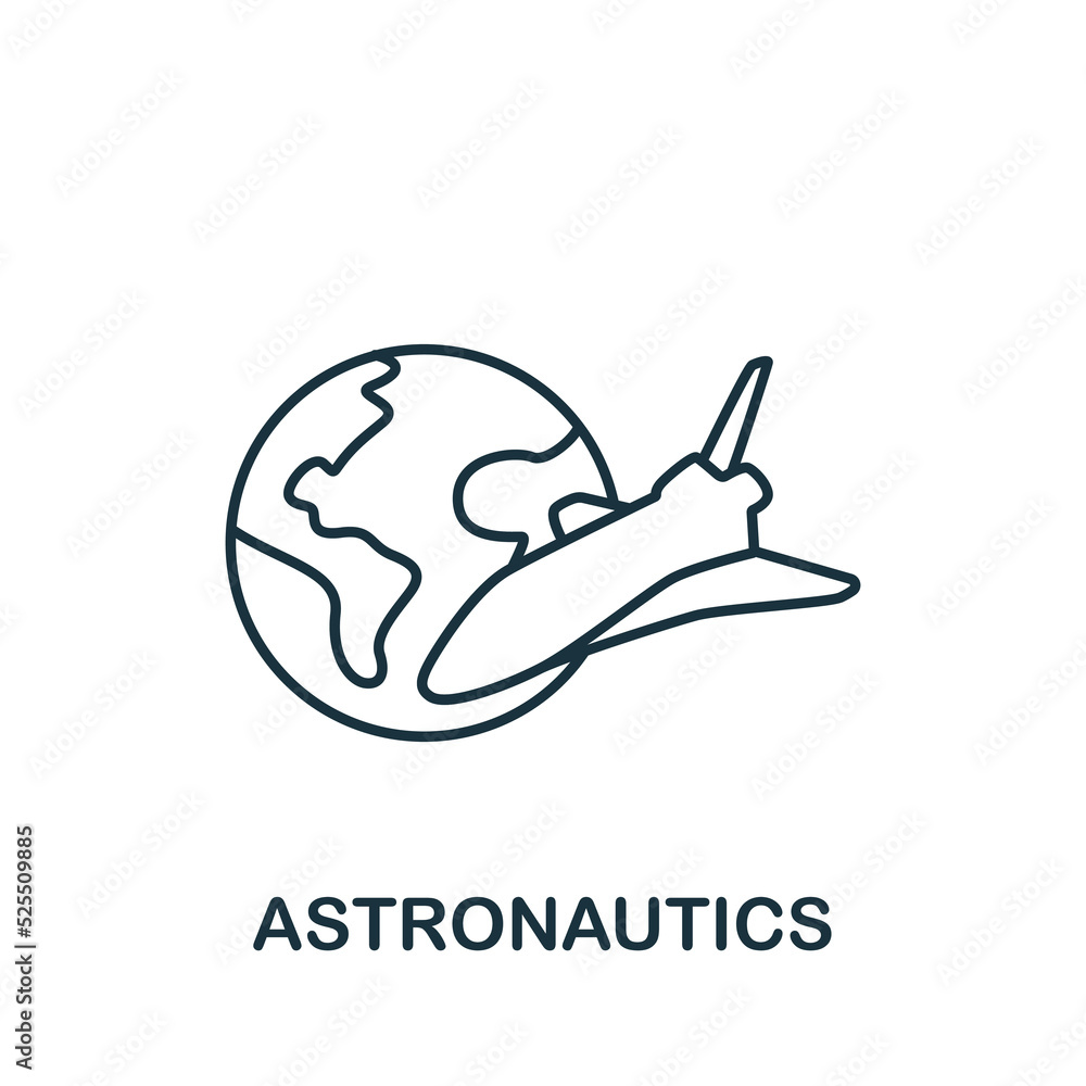Astronautics icon. Line simple Science icon for templates, web design ... Astronautics icon. Line simple Science icon for templates, web design ...
