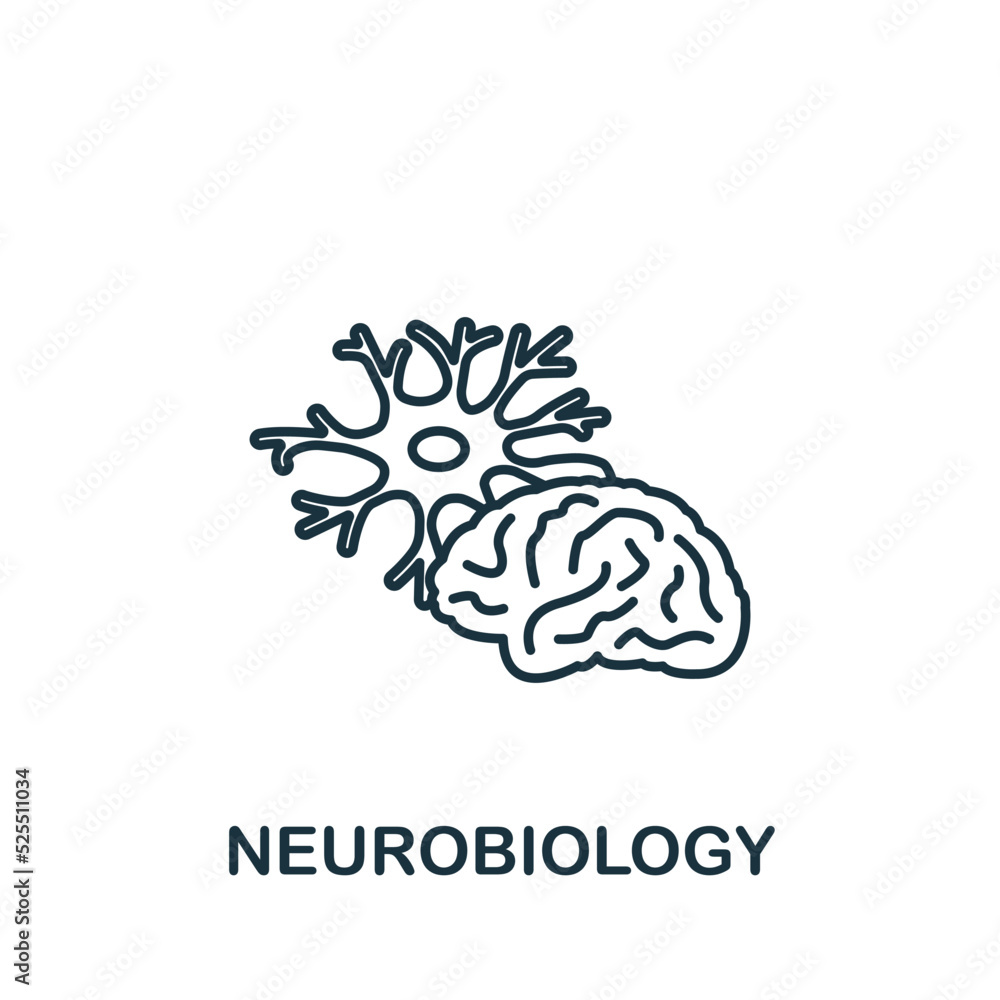 Neurobiology icon. Line simple Science icon for templates, web design ...