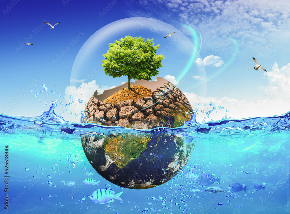 World day for water. Concept of drought prevention and saving the world ...