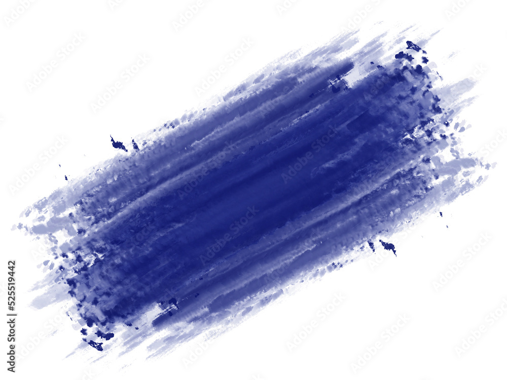 Stockillustratie Blue abstract paint brush smudge with transparent ...