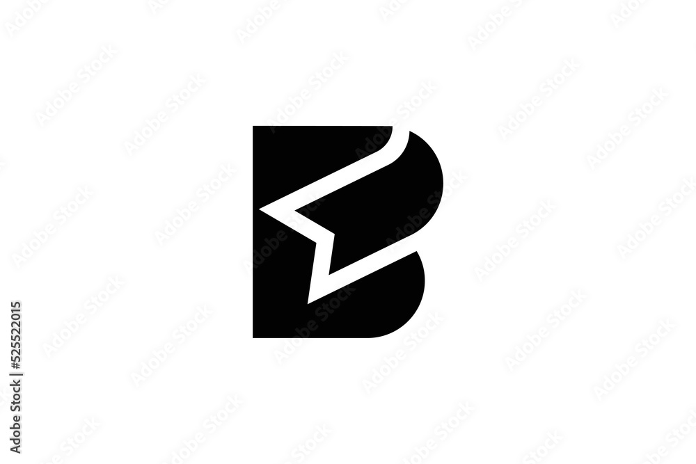 WB logo with a minimal design. An icon of a BW letter on a luxury ...