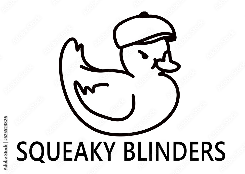 Squeaky Blinders funny cute angry rubber duck quote lettering line ...