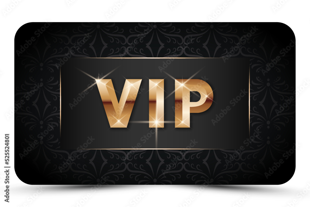Black elegant vip card template. Modern business card for members only ...