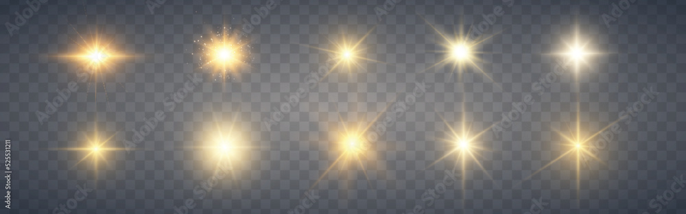 Sunlight special lens flare light effect on transparent background ...