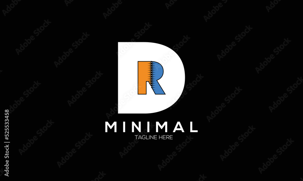 letter icon DR logo vector Stock Vector | Adobe Stock