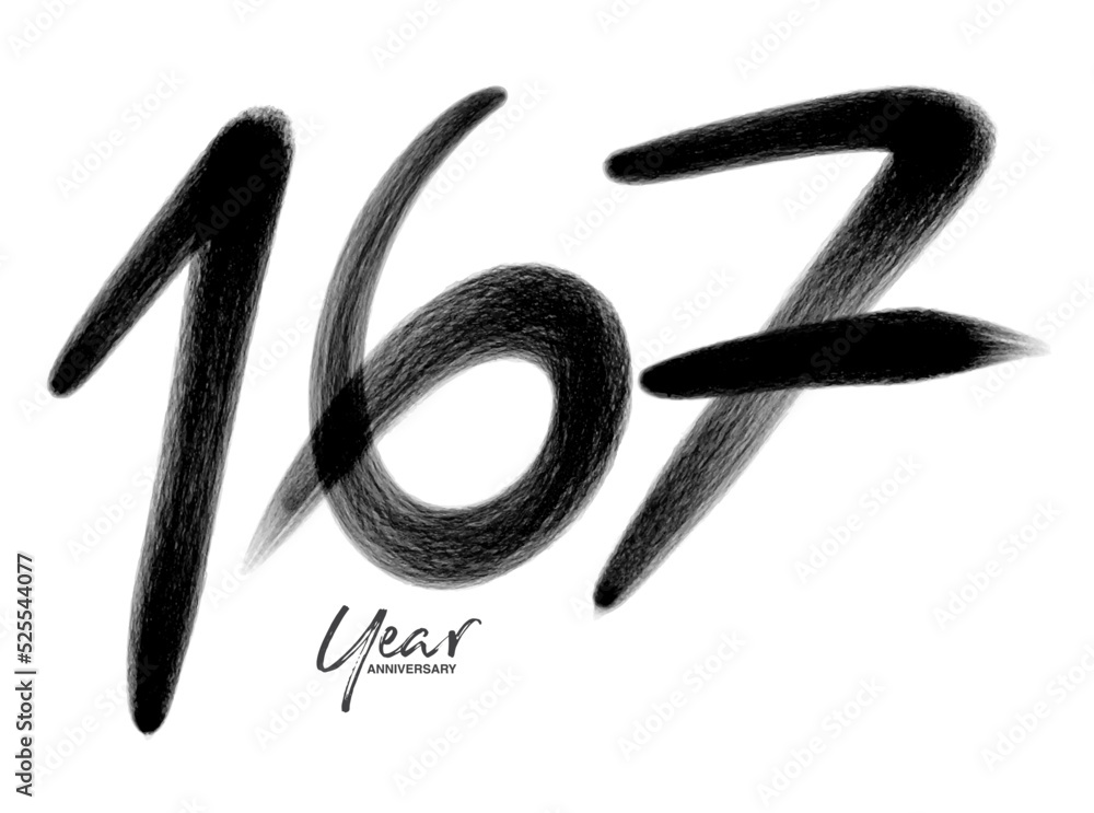 Vecteur Stock 167 Years Anniversary Celebration Vector Template, 167 ...
