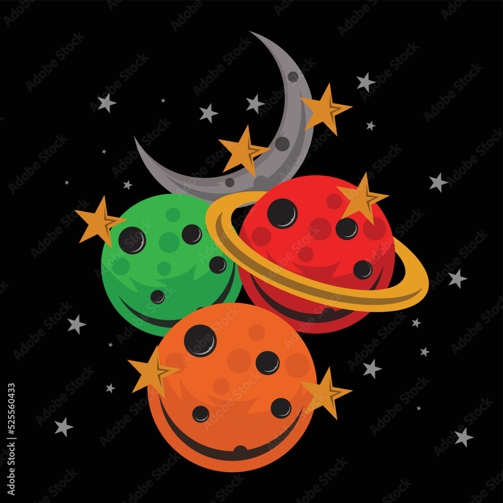 the illustration of universe vector. Suitable for universe icon, sign ...