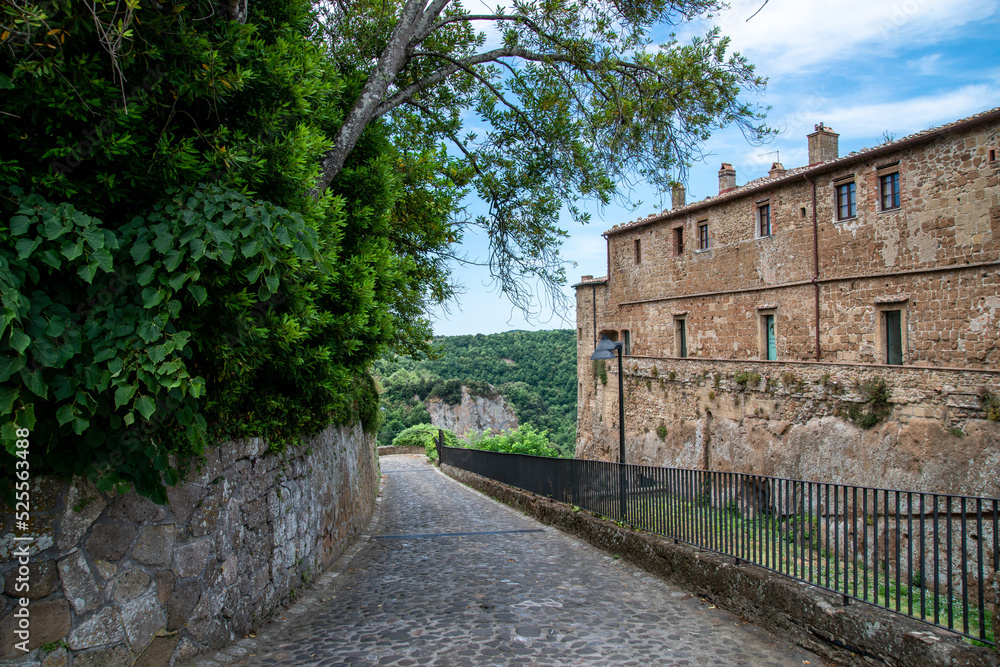 Tuscany, Italy. Orsini Fortress of the medieval hill town of Sorano ...