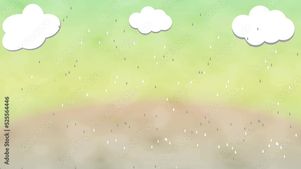 falling raindrops footage animation on colorful background, rain ...