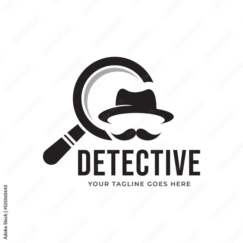 Detective logo design vector template. Stock Vector | Adobe Stock