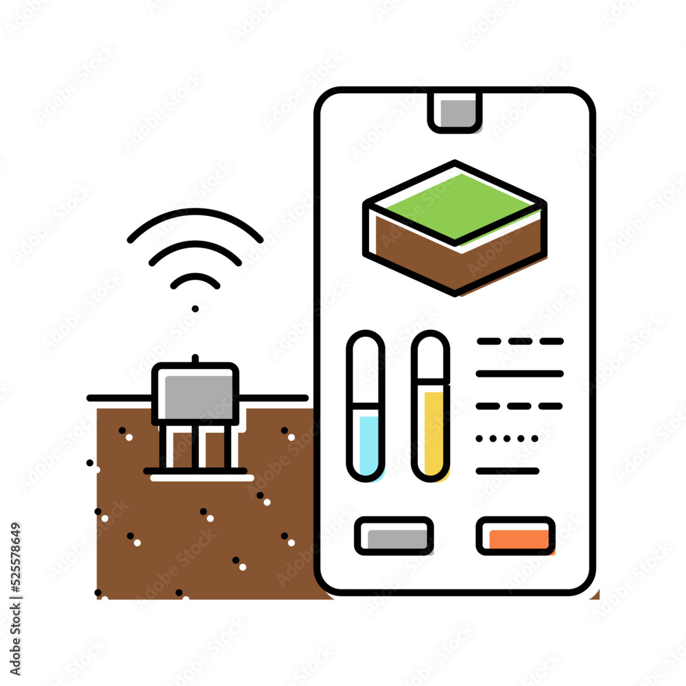 soil monitoring agriculture color icon vector illustration Stock Vector ...