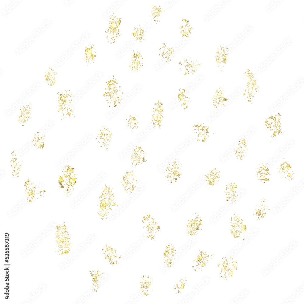 Golden dots, gold splattered pattern. Isolated png illustration ...