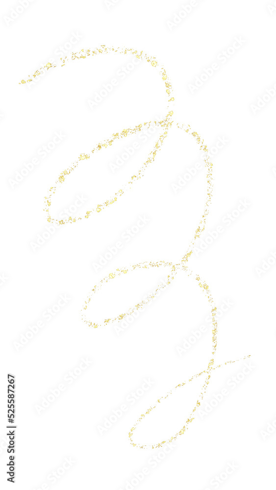 Golden spiral shape, gold splattered pattern. Isolated png illustration ...
