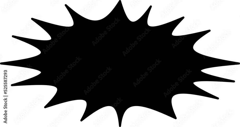 Pop art, comic book, cartoon design element. Black speech bubble ...