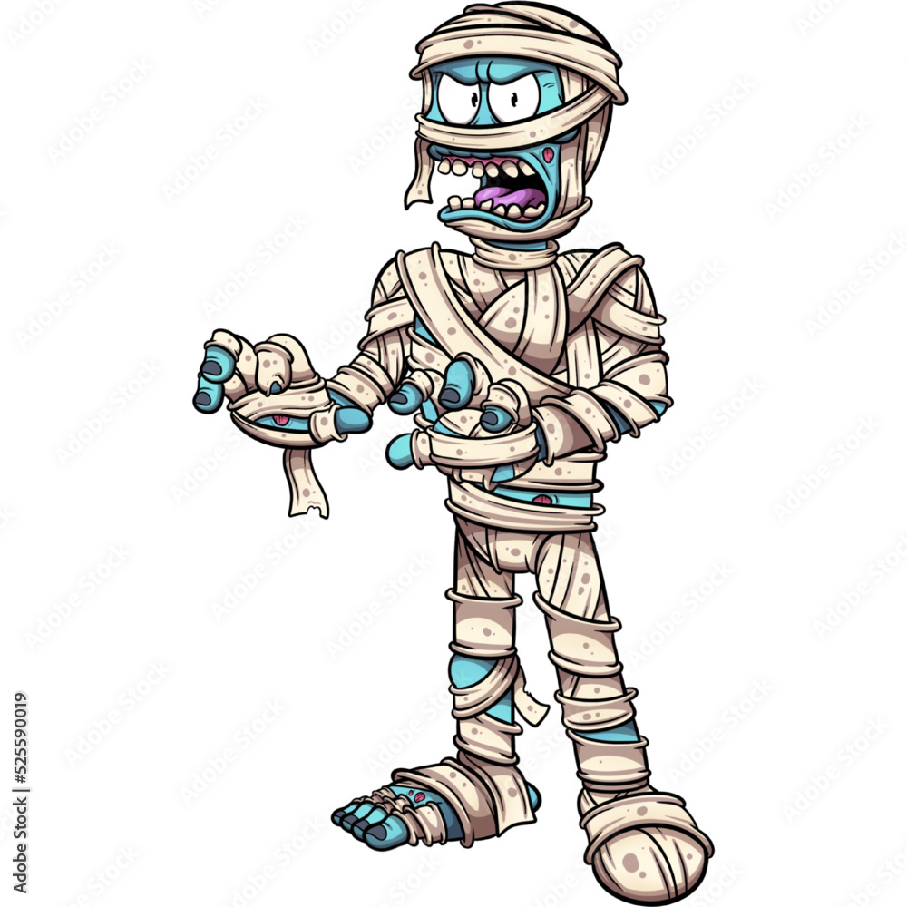 Mummy. Vector clip art illustration with simple gradients. All in one ...