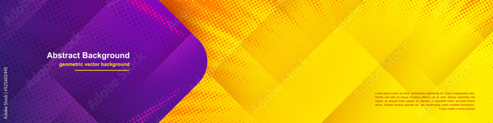 Yellow, purple background with halftone dots, texture design, bright ...