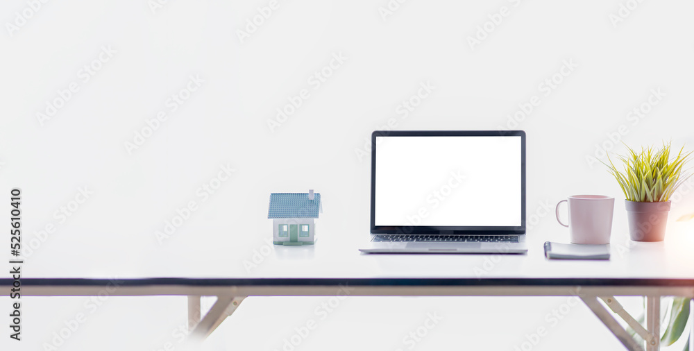 Laptop screen, Laptop Computer, notebook copy space, and eyeglasses ...